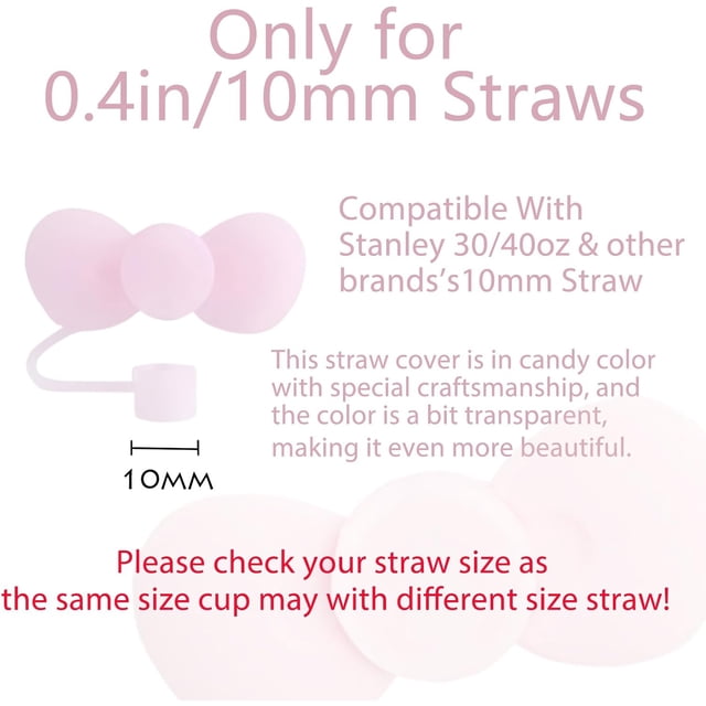 Straw Cover Topper For Stanley Cup,Cute 10Mm Straw Covers Cap ...