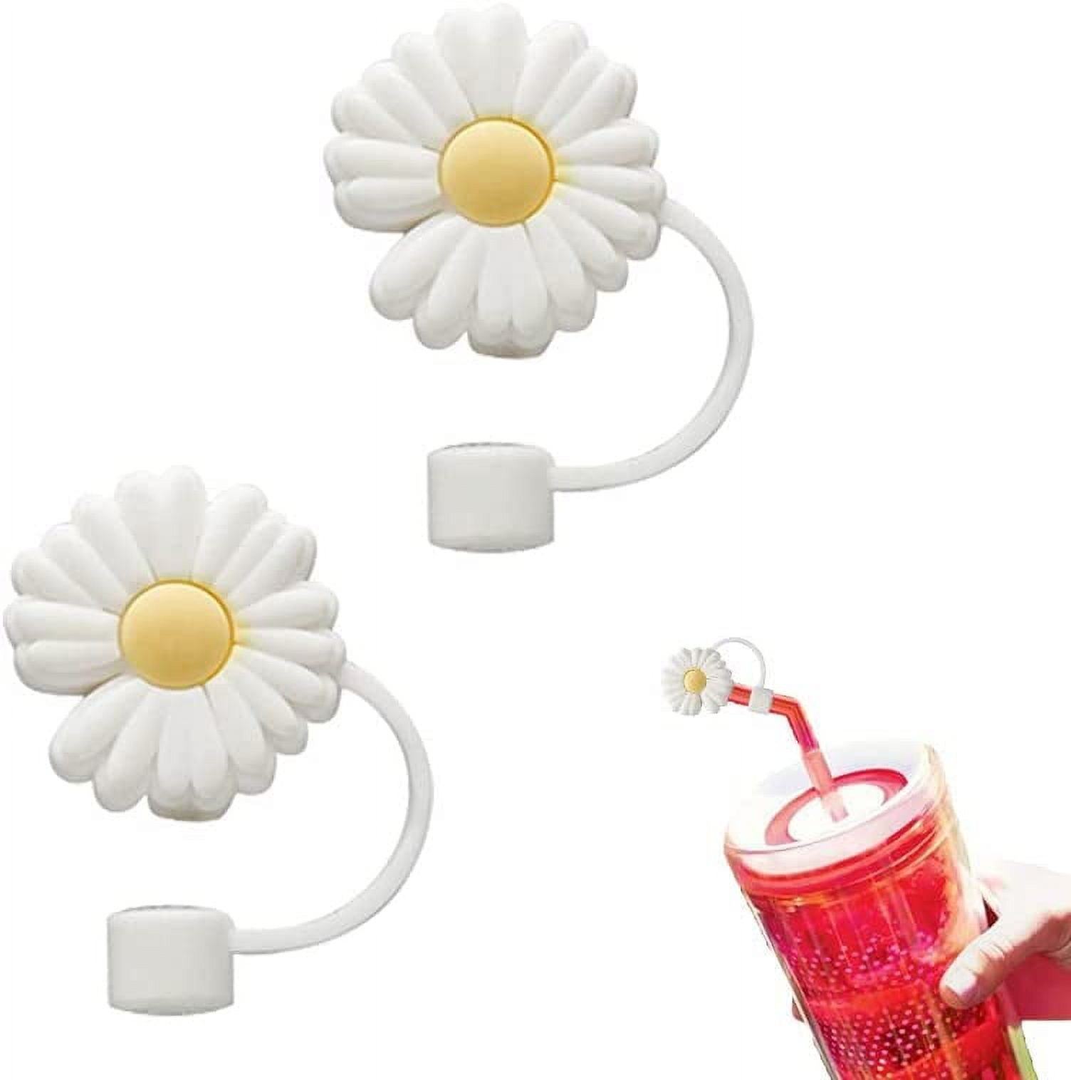 Straw Covers Cap Cute 2 Pcs Silicone Straw Tips Cover Reusable Drinking ...