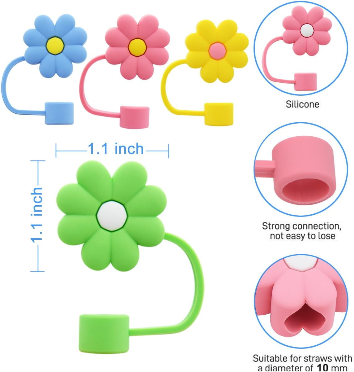 Straw Covers Cap , Straw Topper Compatible for Stanley Cup & Simple ...