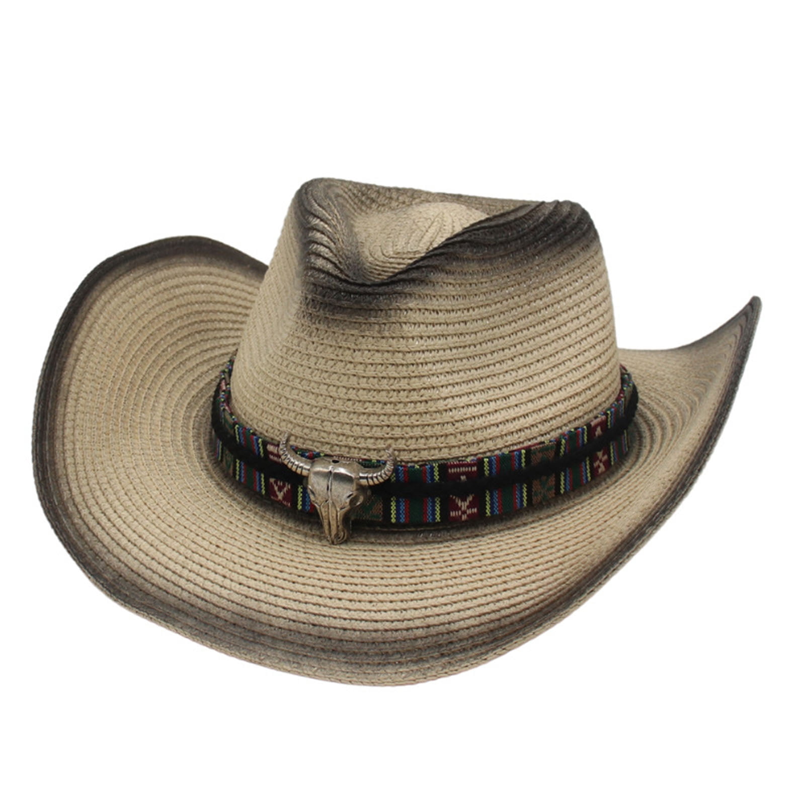 Straw Cowboy Hat Westerns Cowboy Costume Stage Performance Party Hat ...
