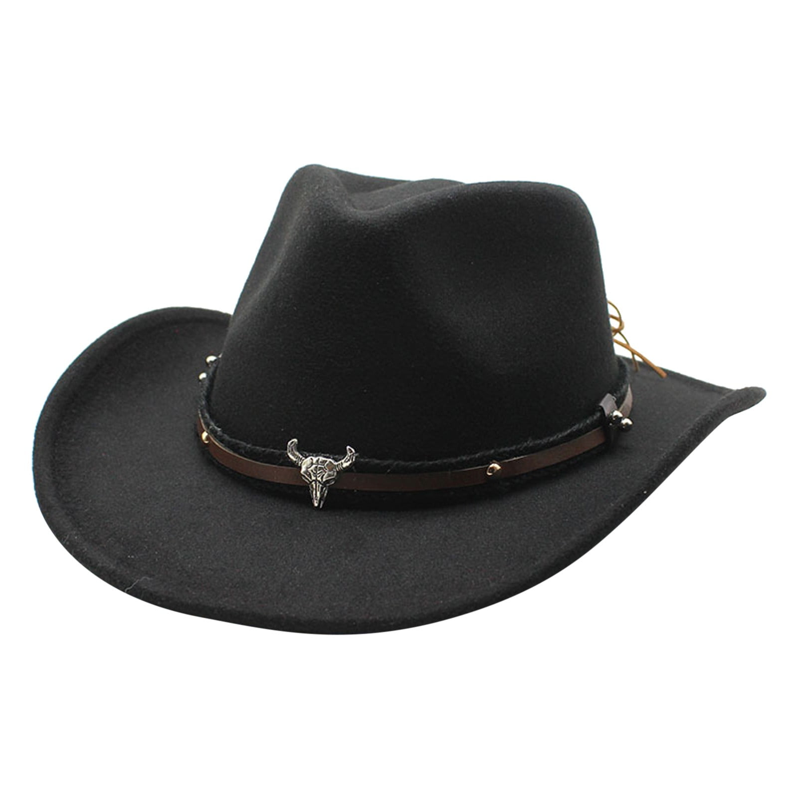 Straw Cowboy Hat Wide Brim Sun Hat for Men Women Panama Hat With Chin ...