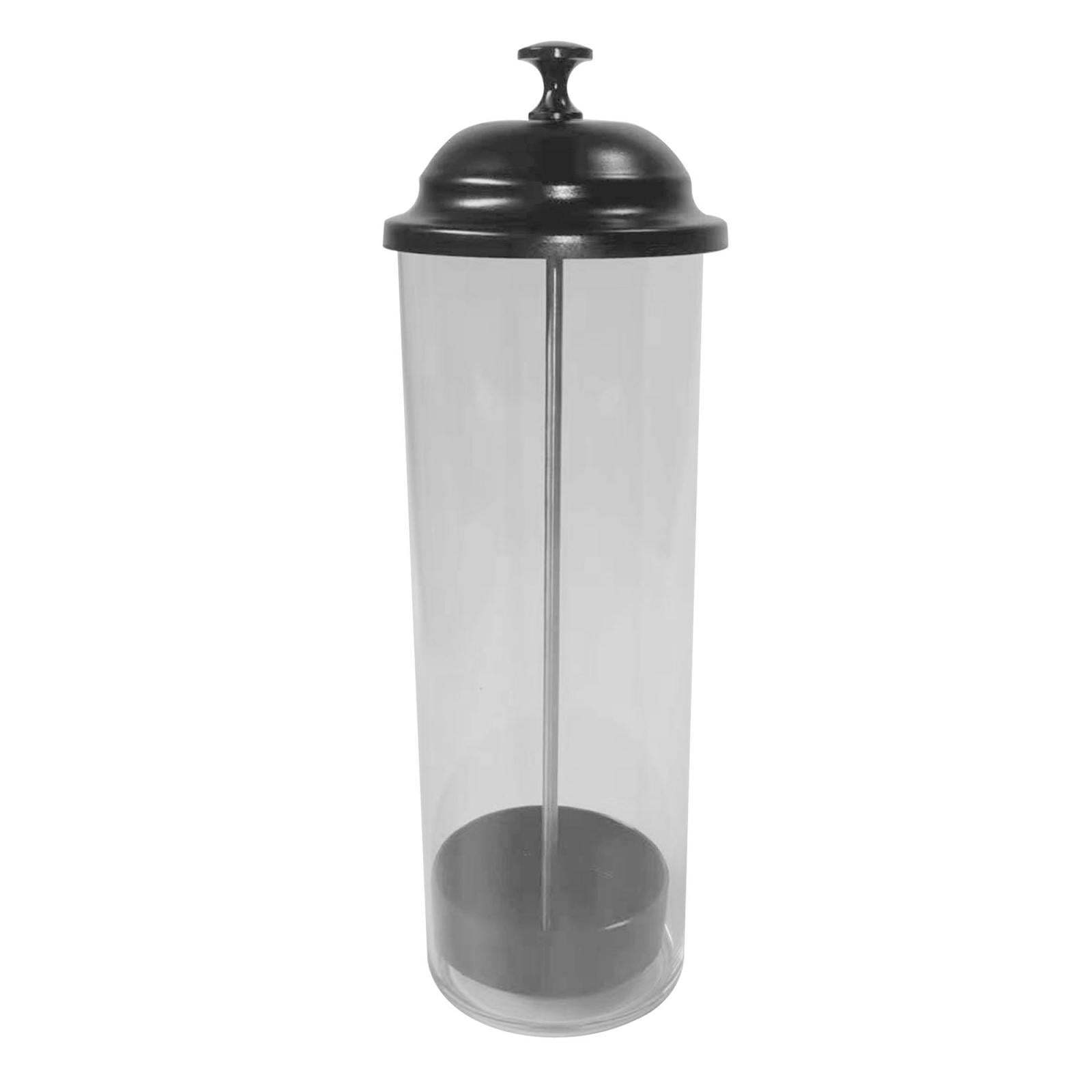Durable Transparent Straw Dispenser with Stainless Steel Lid for ...