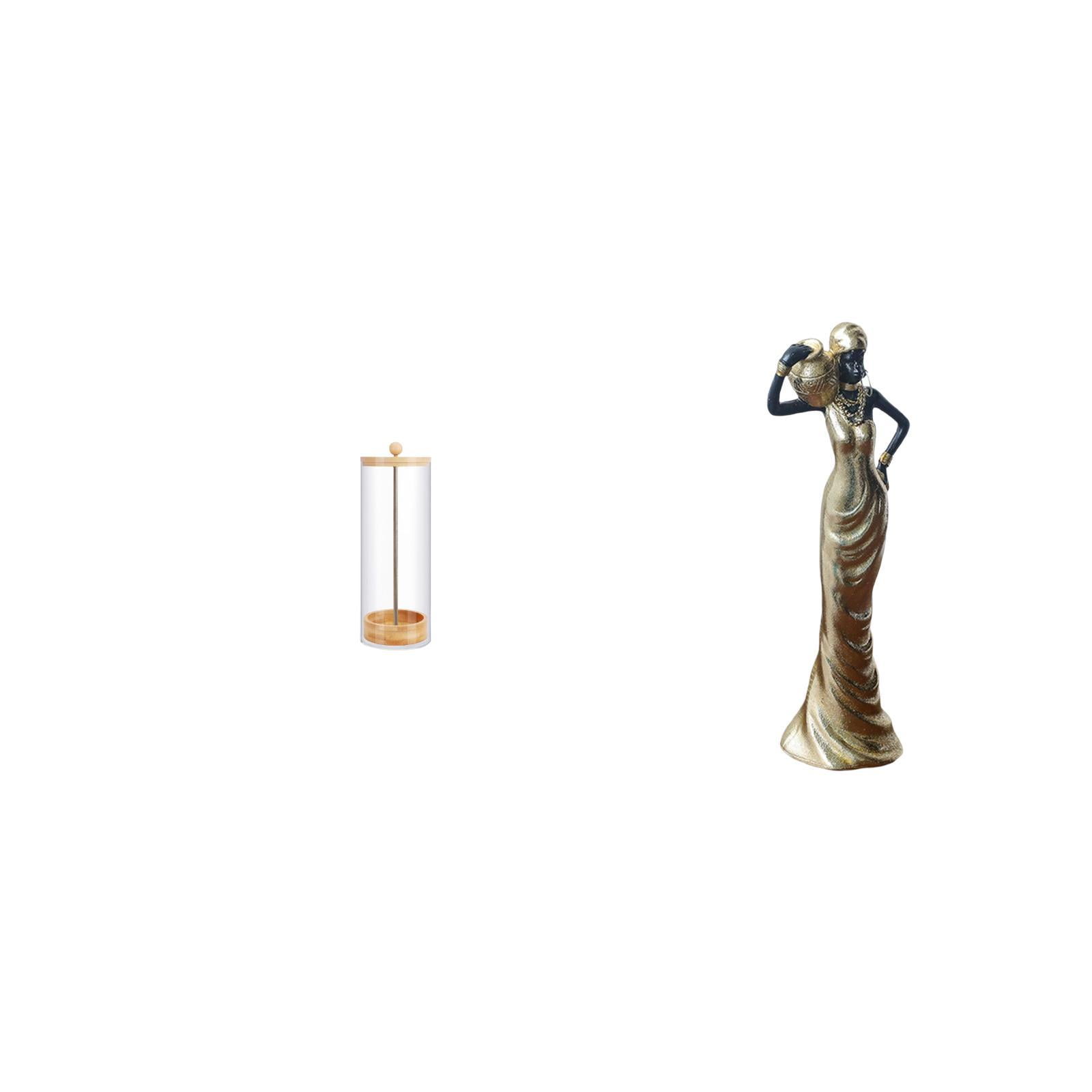 Straw Dispenser Straw Holder Tribal Lady Statue Resin Material for ...