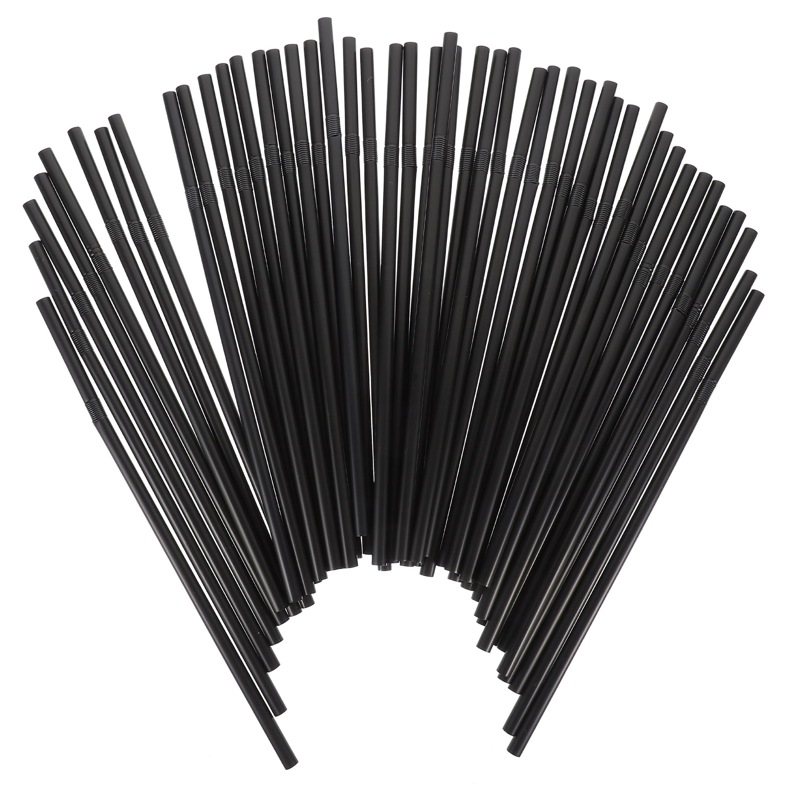 Straw Disposable Plastic Straws 200 Pcs Drinks Bent Pipe Cocktail ...