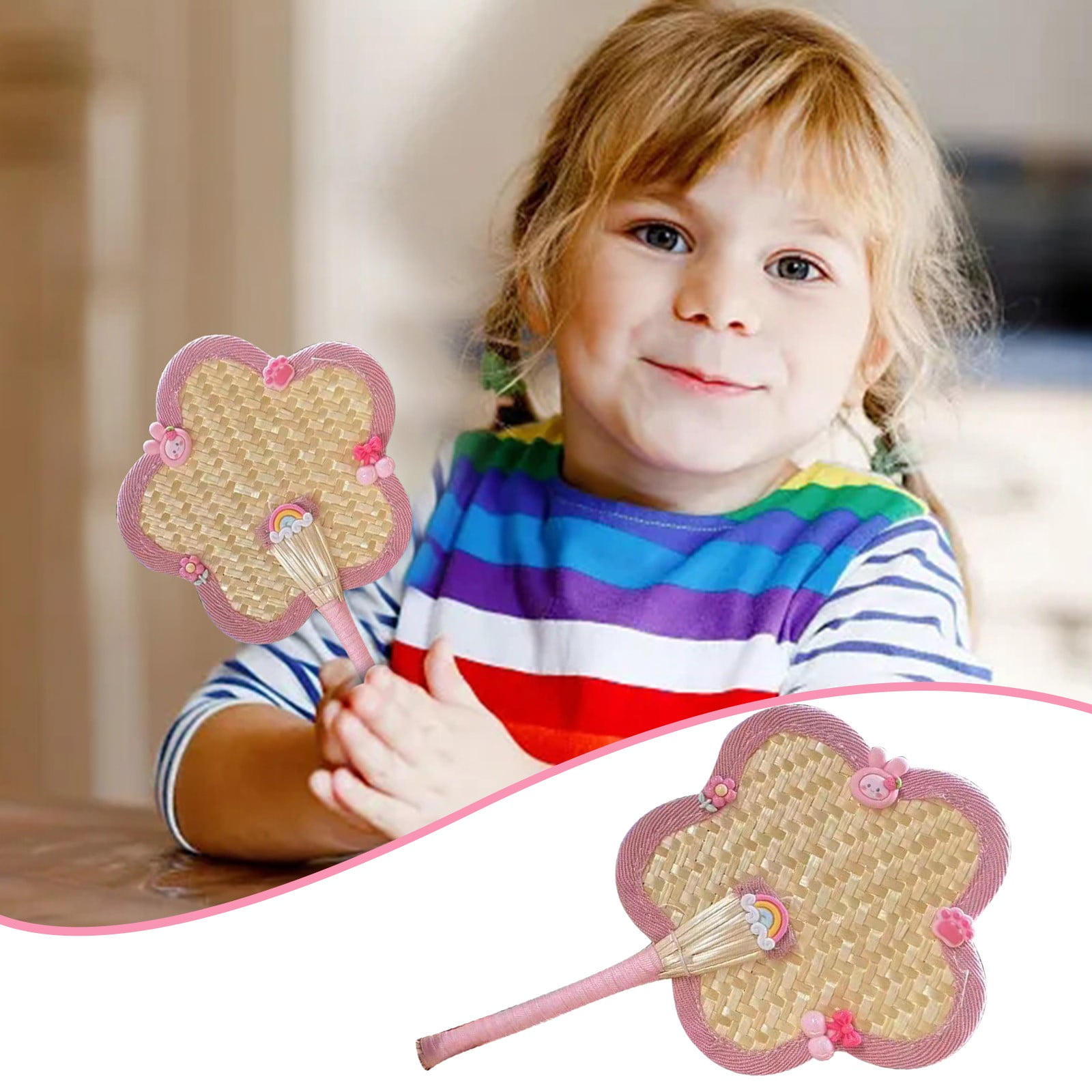 Straw Fan Hand Woven Hand Fan Natural Raffia Fans Handmade Wheat Straw ...