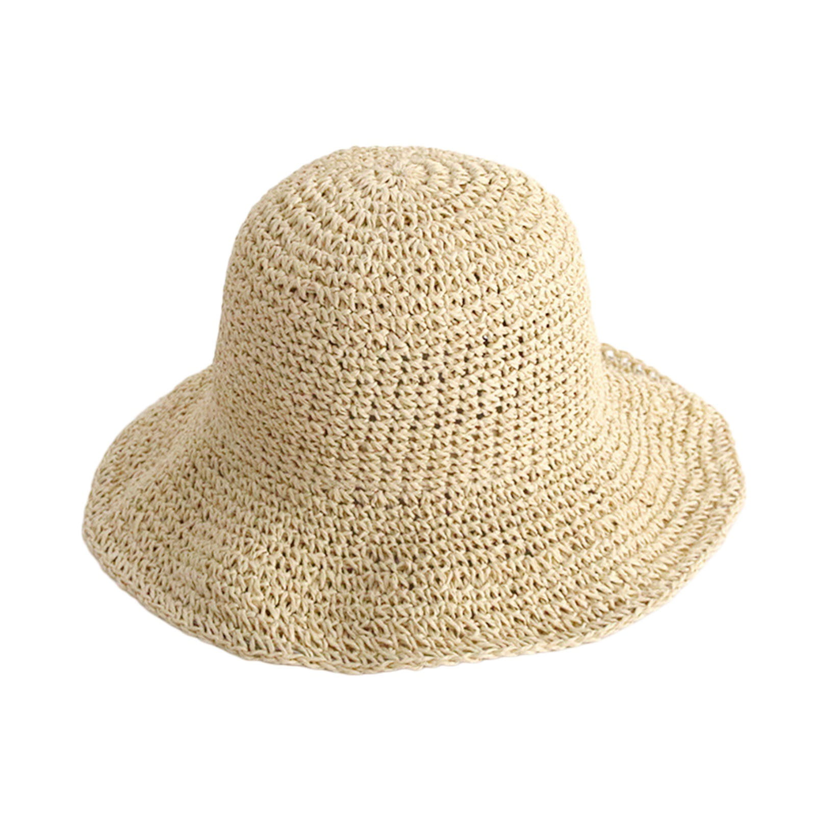 Straw Hat For Women Summer Simple Handmade Straw Retro Crochet ...