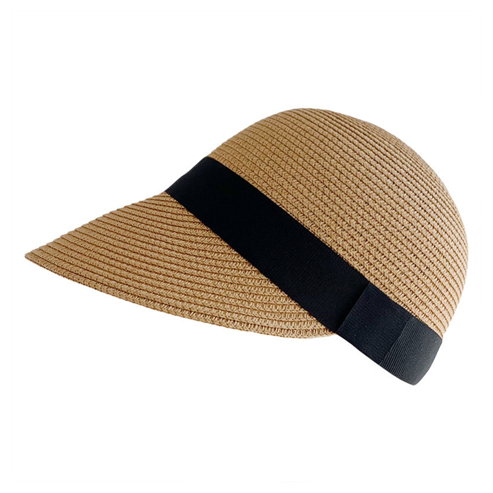 Straw Hat Versatile Adjustable Straw Weaving Extended Round Brim Beach ...
