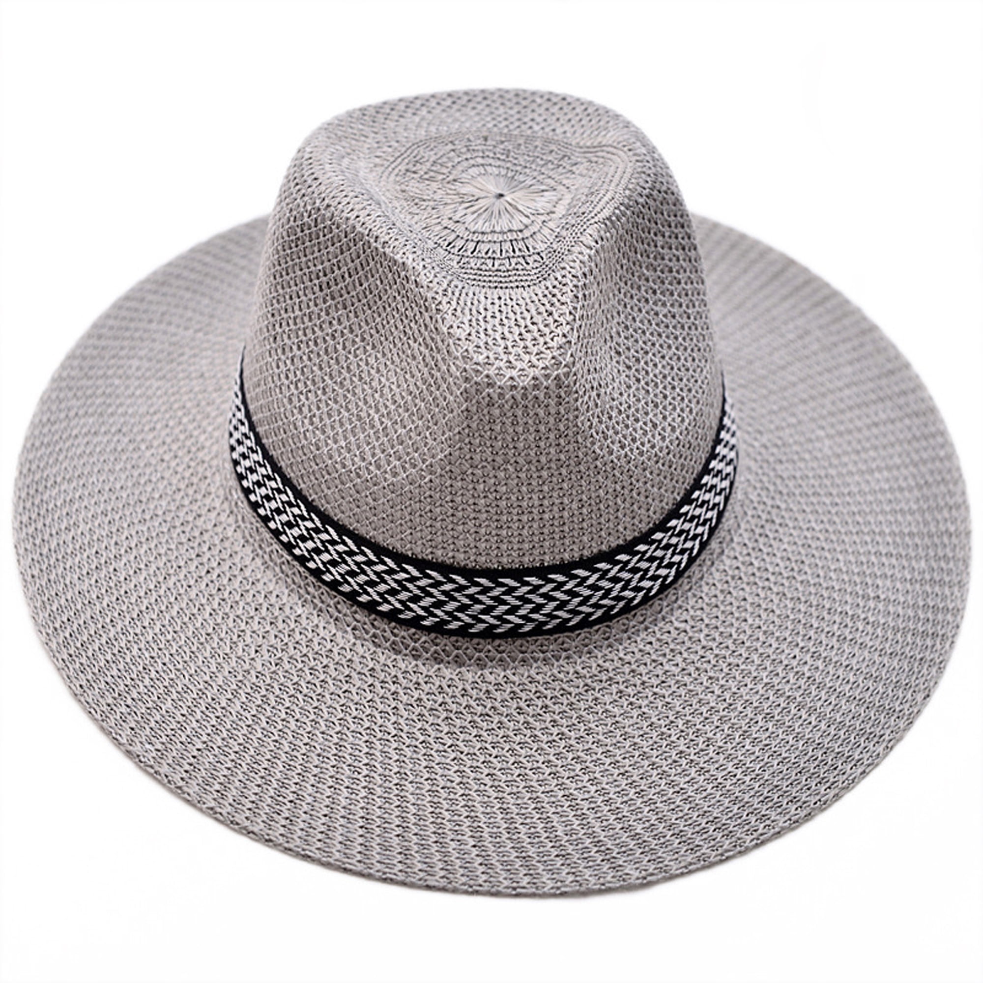 Straw Hats for Men Summer Sun Protection Panama Hat Beach Sunscreen ...
