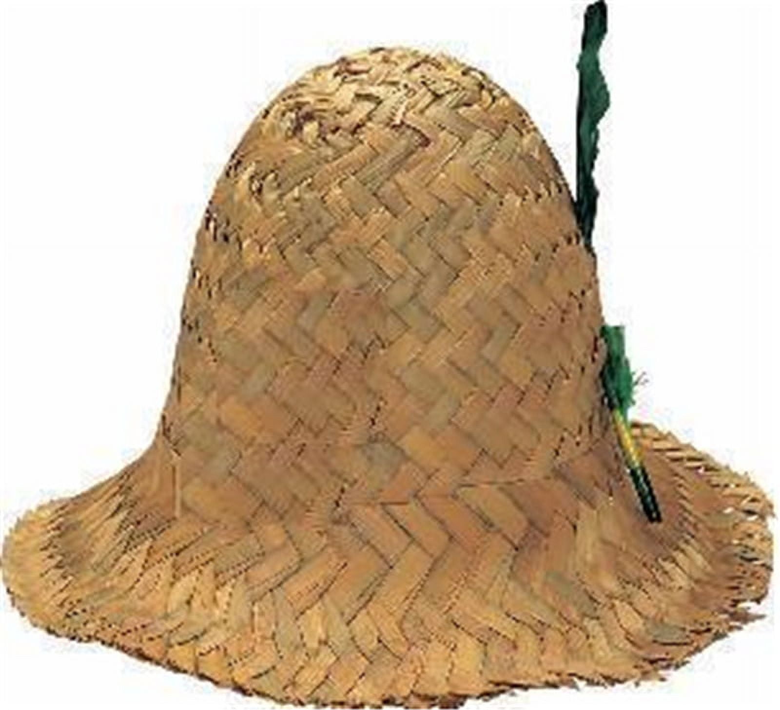 Straw Hillbilly Adult Hat with Feather, One Size Fits All - Walmart.com