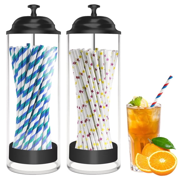 Straw Holder for Standard Size Drinking Straws, Acrylic Plastic Straw ...