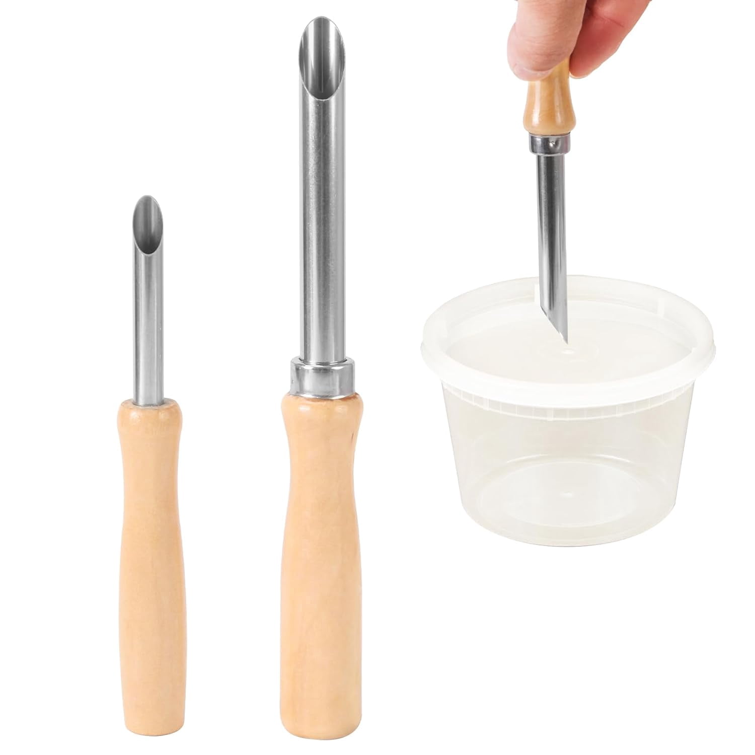Straw Puncher for Plastic Lids Lemonade, Hole Puncher for Plastic Lids ...