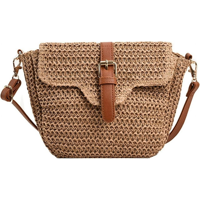 Straw Purses for Women, Summer Straw Crossbody Bag Purses Woven Straw ...