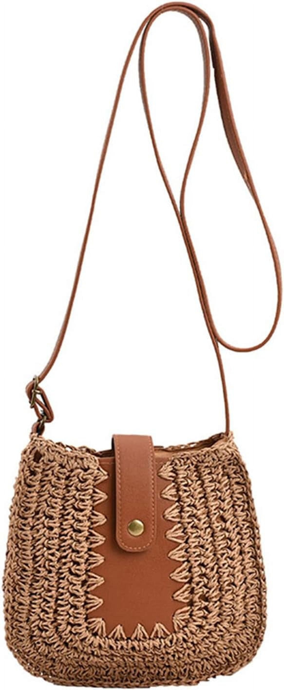 Straw Purses for Women, Summer Straw Crossbody Bag Purses Woven Straw ...