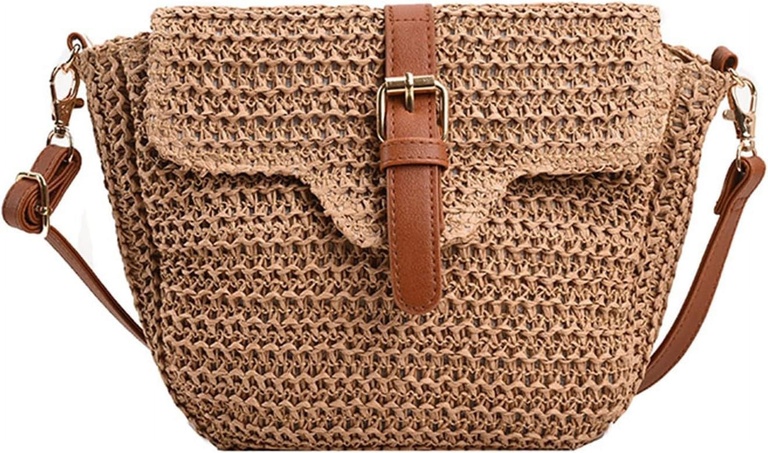 Straw Purses for Women, Summer Straw Crossbody Bag Purses Woven Straw ...