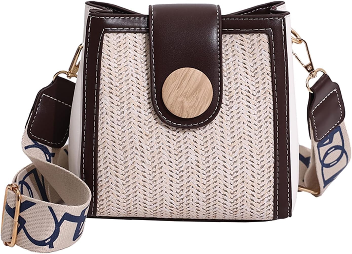 Straw Purses for Women Vacation, Summer Straw Beach Bag Small Leather ...