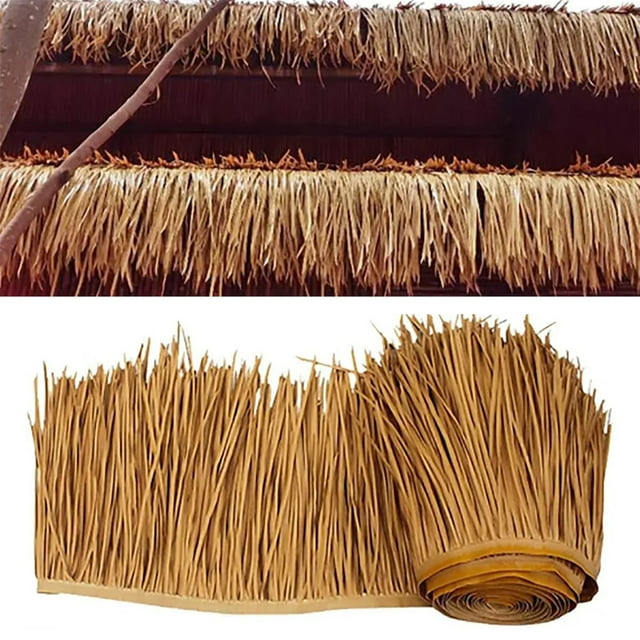 Straw Roof Thatch material palm thatch roofing artificial thatched leaf ...