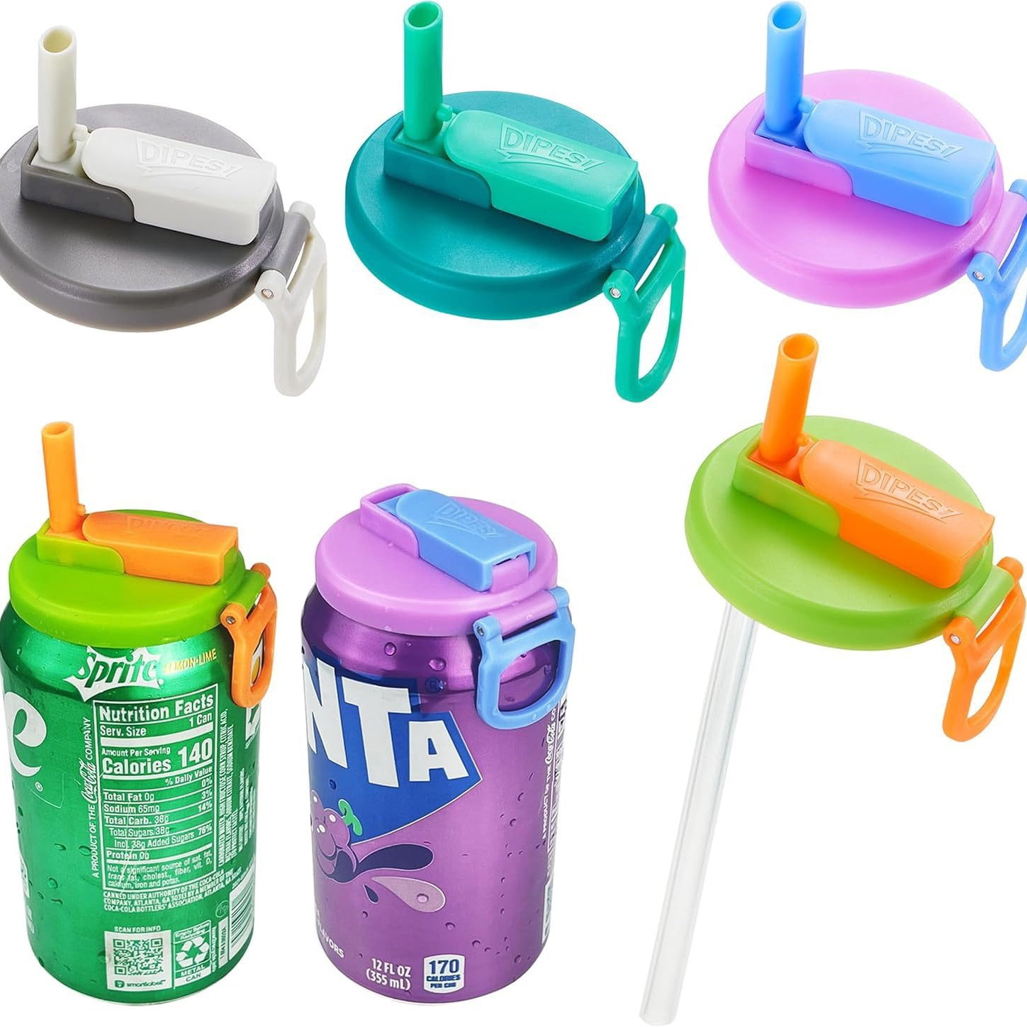 Straw Soda Silicone Straw Soda Can Lid Silicone Can Covers - Walmart.com