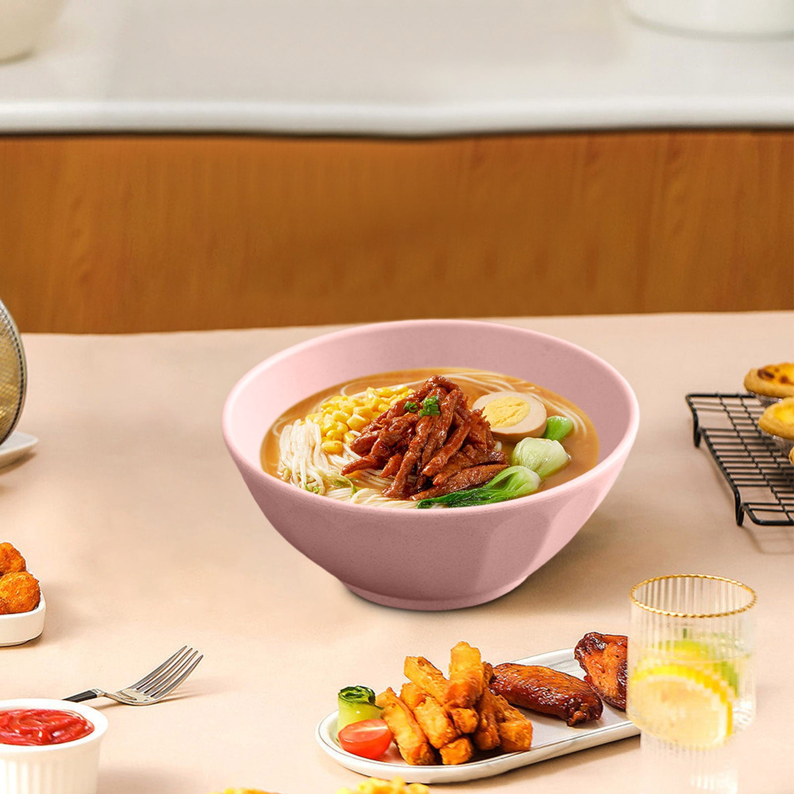 Straw Soup Bowl Instant Noodle Bowls, Premium Wheat Straw Bowls ...