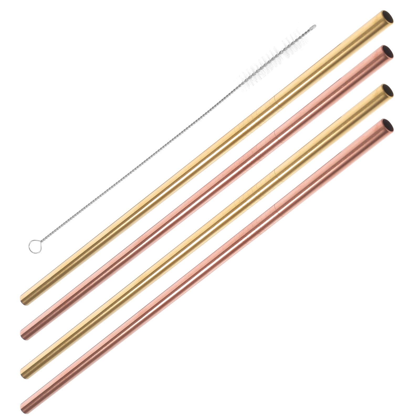 Straw Stainless Steel Straws Bubble Tea Whisking Metal Reusable ...