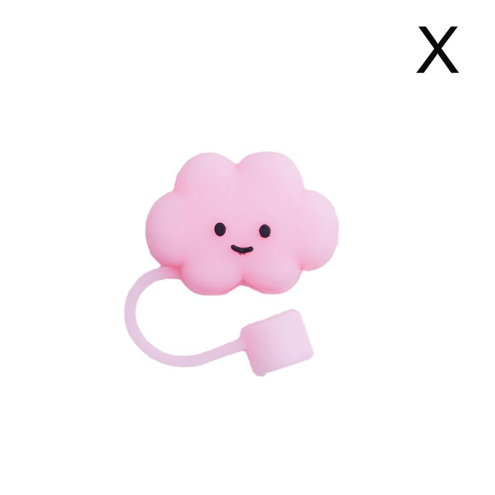 Straw Tips Cover Straw Covers Cap for Reusable Straws Cloud Shape Straw ...