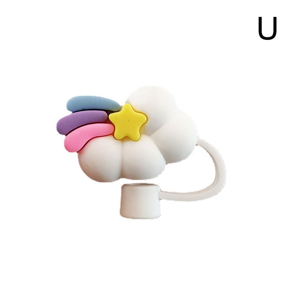 Straw Tips Cover Straw Covers Cap for Reusable Straws Cloud Shape Straw ...