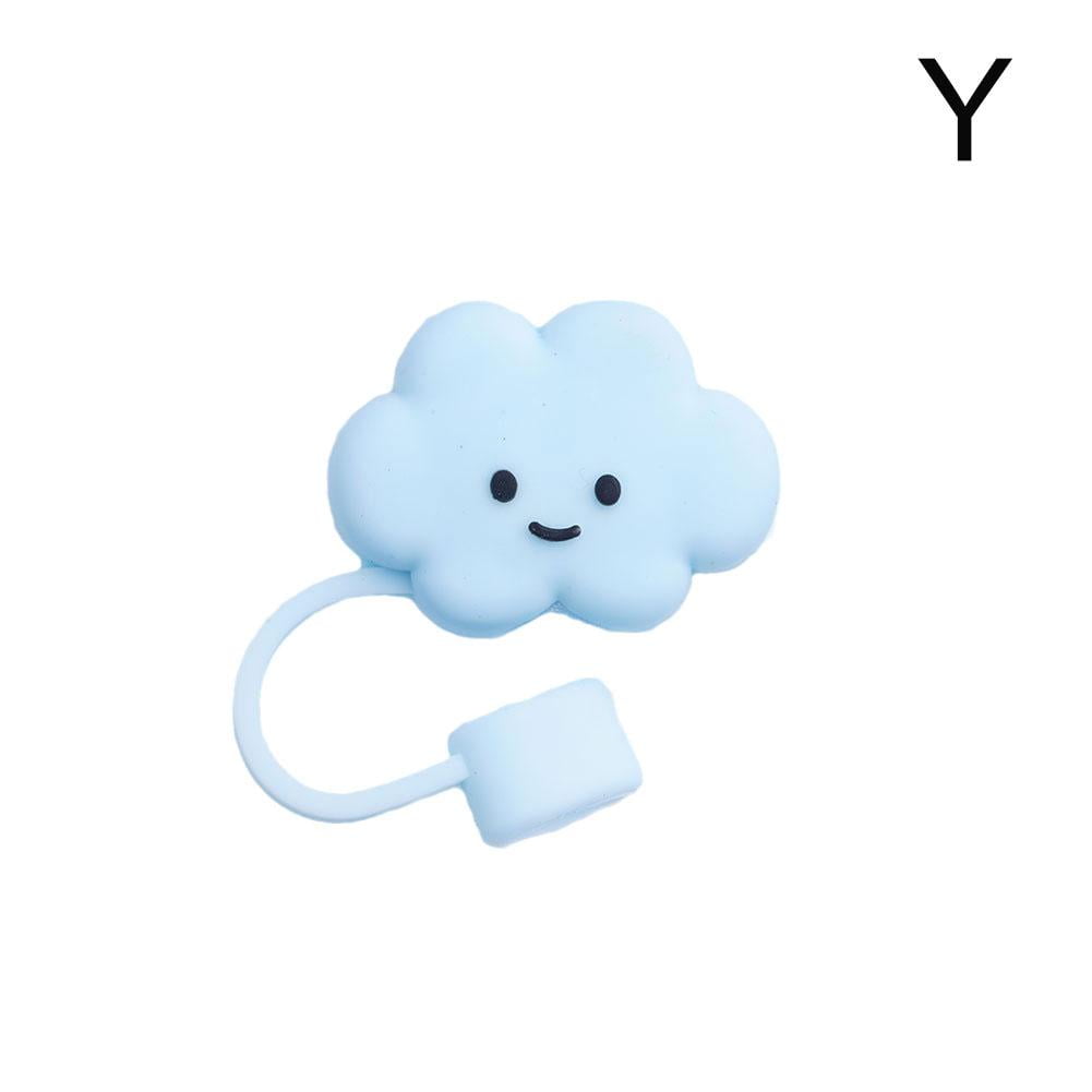 Straw Tips Cover Straw Covers Cap for Reusable Straws Cloud Shape Straw ...