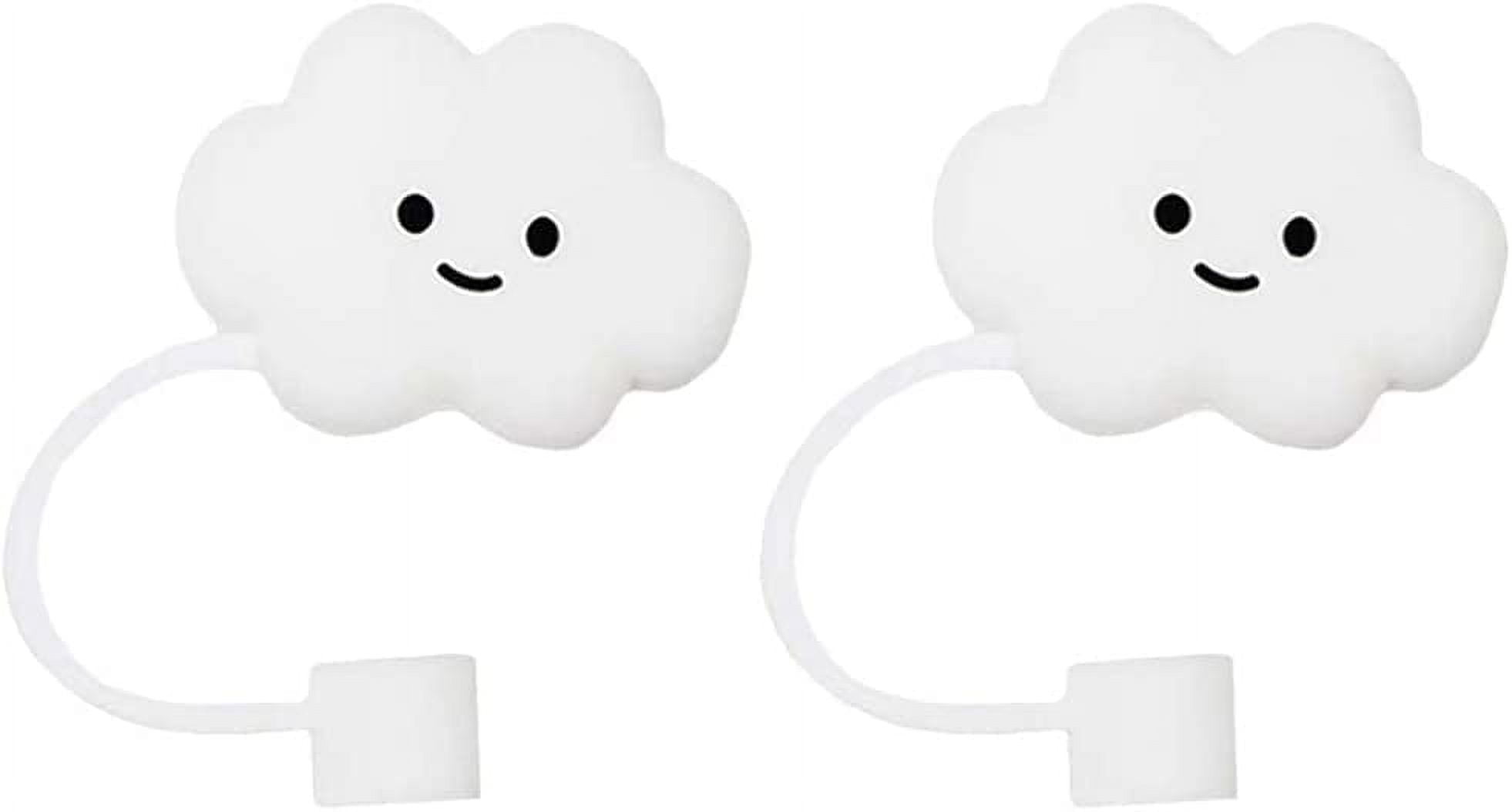 Straw Tips Cover Straw Covers Cap for Reusable Straws Cloud Shape Straw ...
