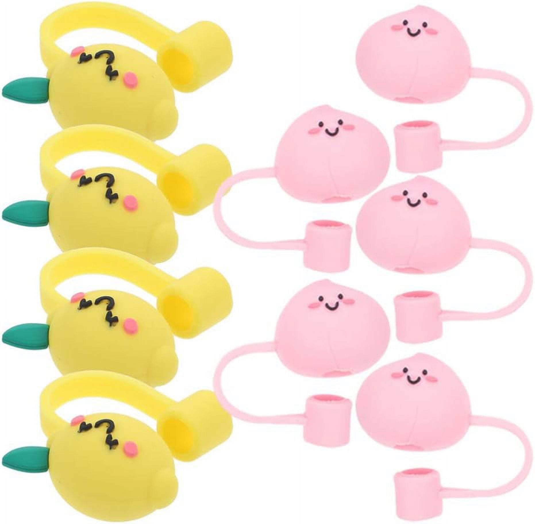 Straw Topper 10Pcs Silicone Straw Covers Straw Caps Covers Straw Tip ...