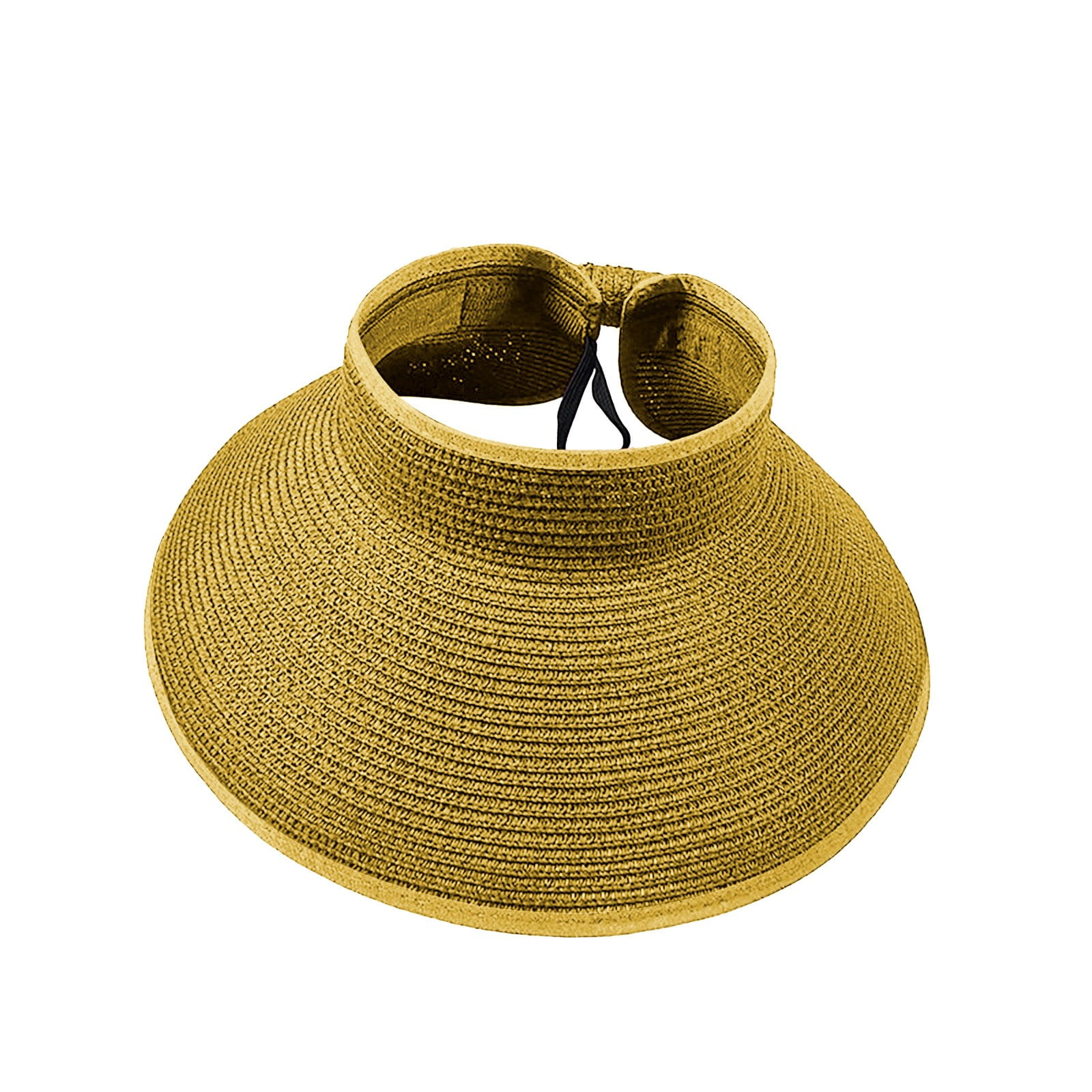 Straw Visors for Women, Audhol Women's Wide Brim Sun Visor Hats Womens ...