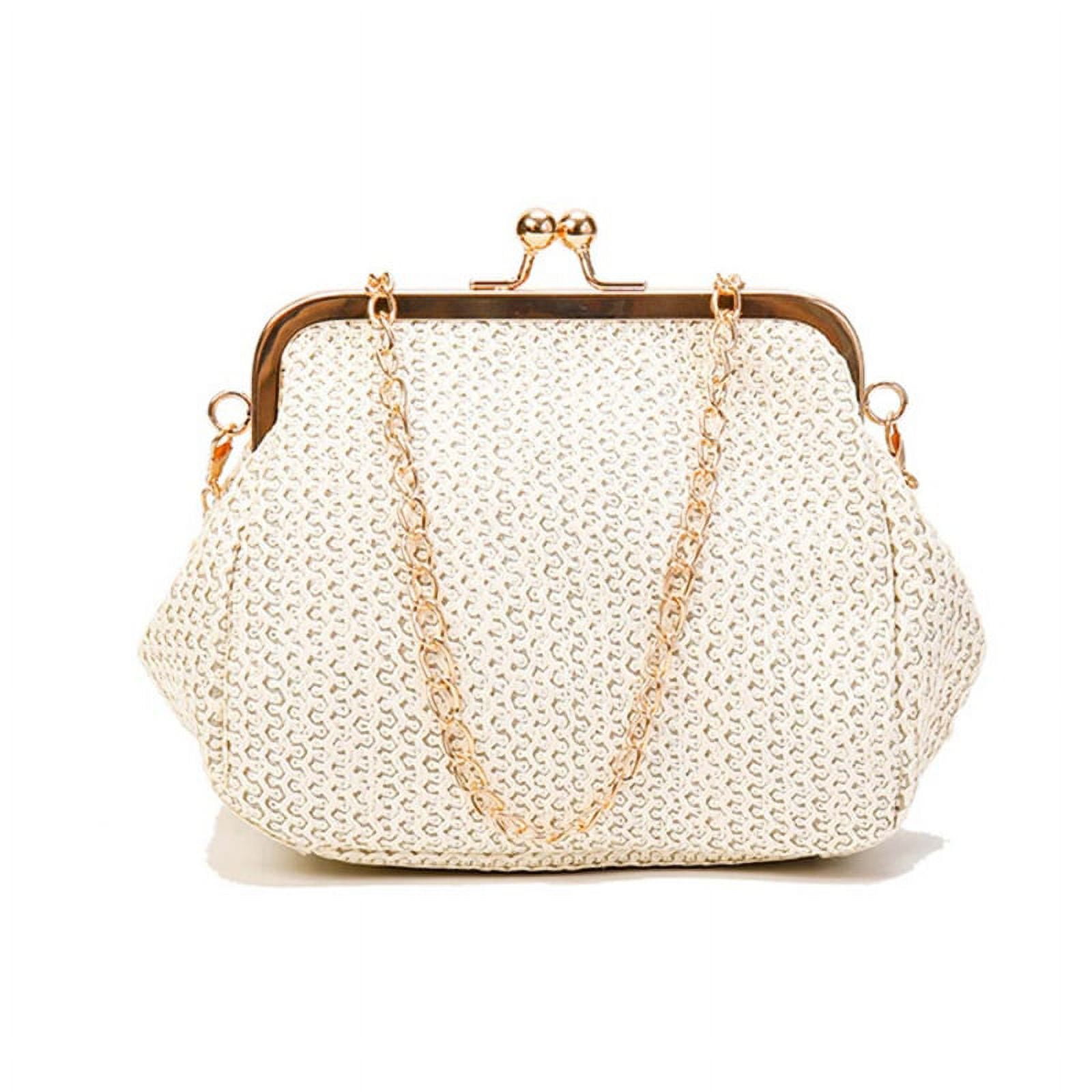 Straw Weave Handbag Women Beach Rattan Small Crossbodies Bag Cosmetic ...