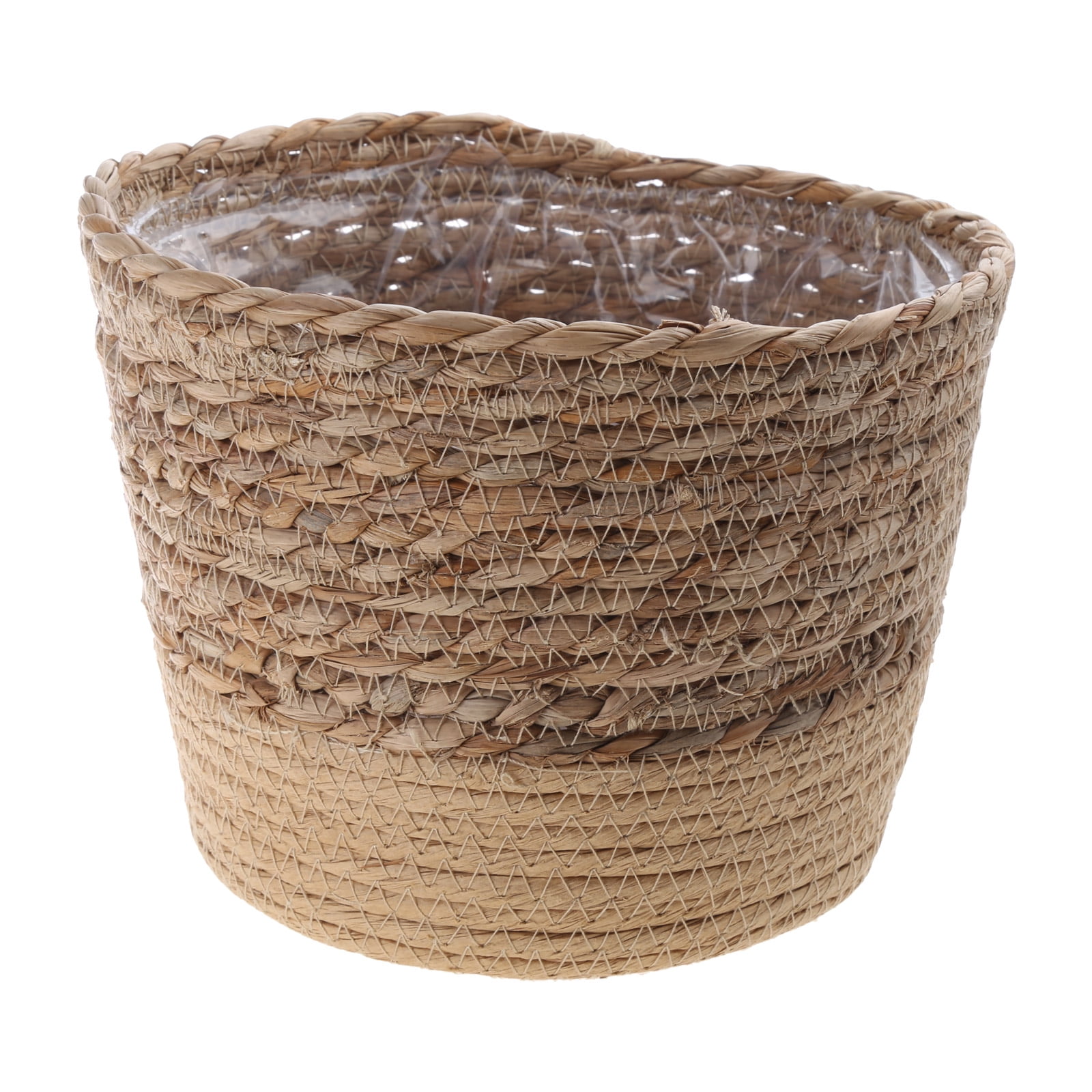Straw Weaving Flower Plant Basket Grass Planter Indoor Outdoor Garden ...