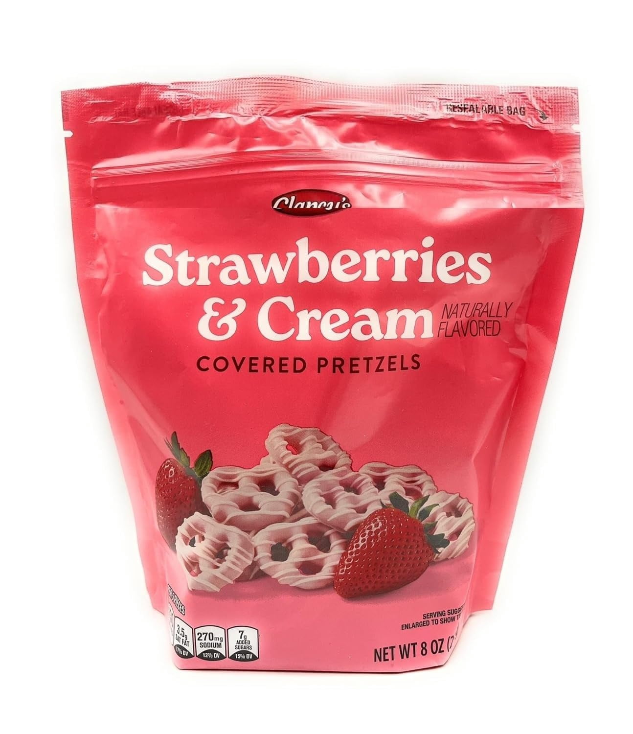 Strawberries & Cream Naturally Flavored Covered Pretzels Naturally ...
