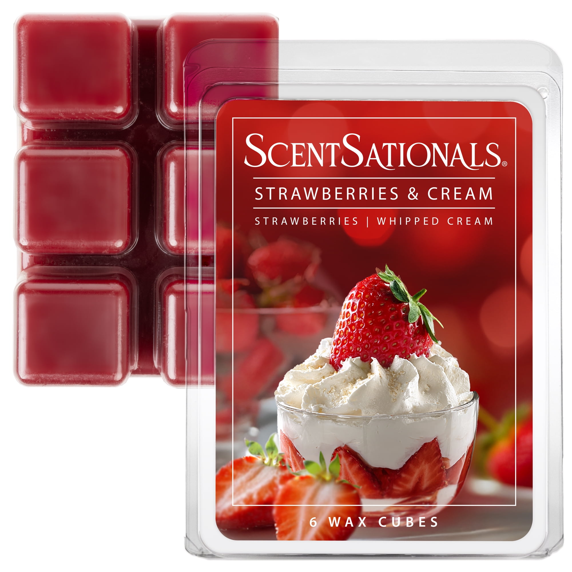 Strawberries & Cream Scented Wax Melts, ScentSationals, 2.5 oz ...