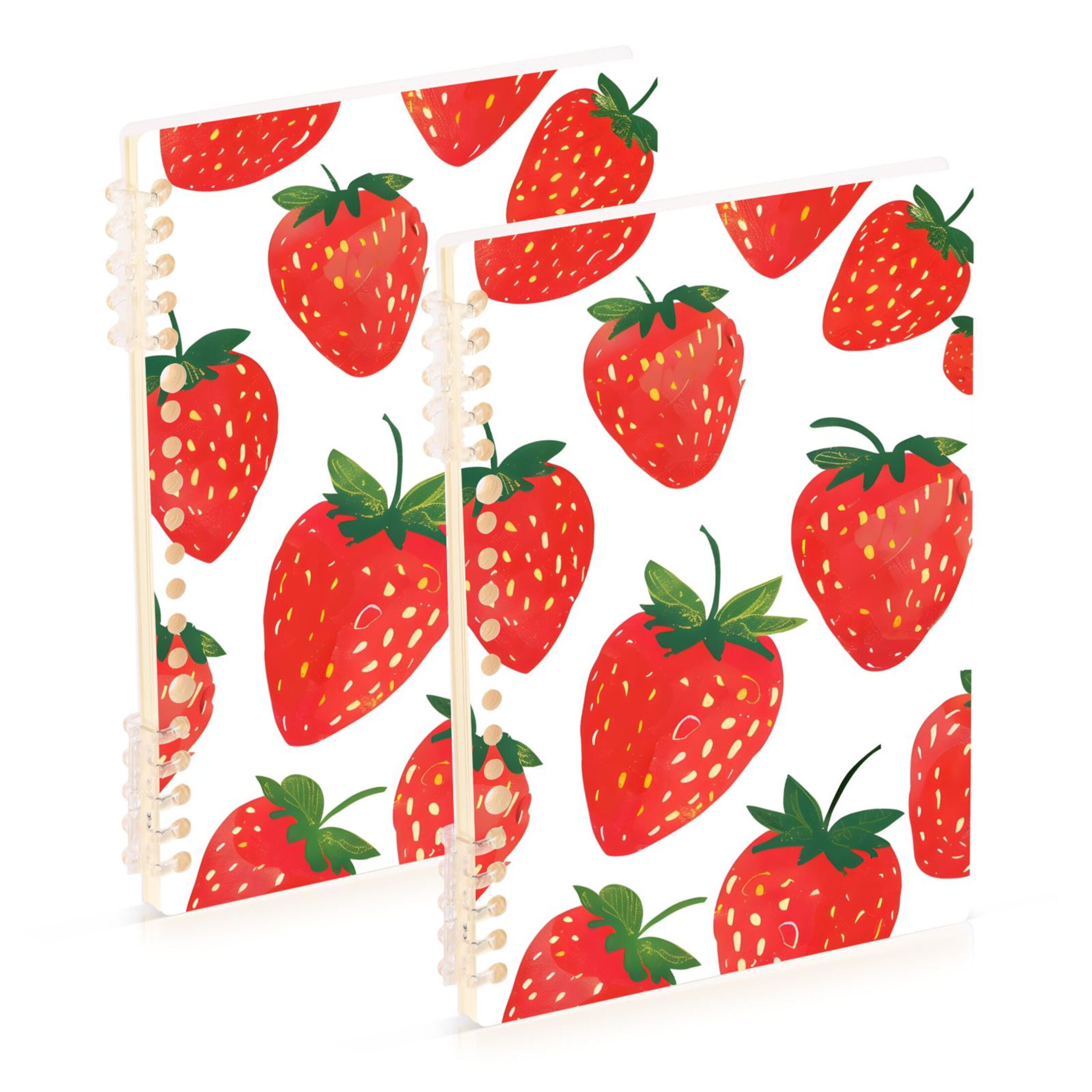 Strawberries Ring Binder Notebook Journey Note Diary College Ruled ...