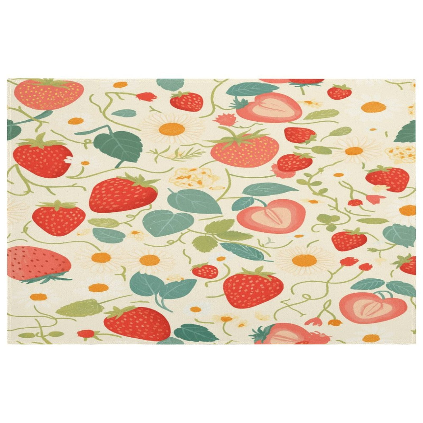 Strawberry Adult Home Decor Bedroom Living Room Crystal Velvet Carpet ...