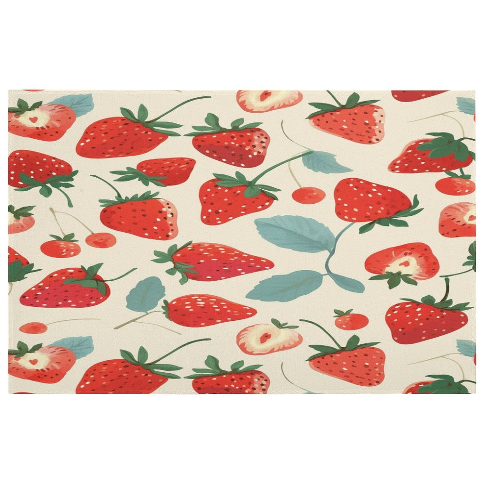 Strawberry Adult Home Decor Bedroom Living Room Crystal Velvet Carpet ...