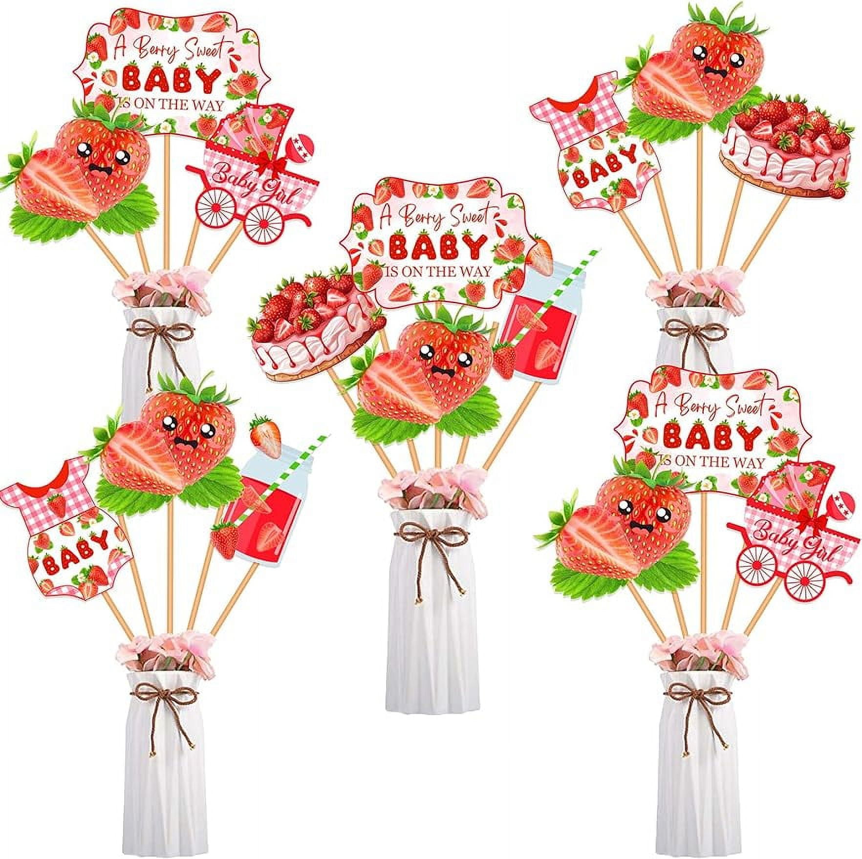 Berry Sweet Strawberry Baby Shower Centerpieces - Walmart.com