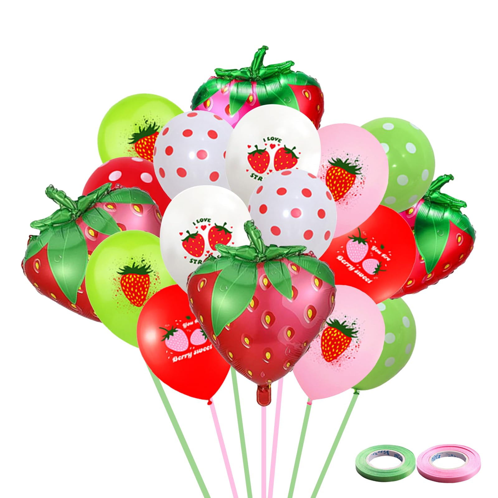 Strawberry Balloons Strawberry Sweet One Themed Birthday Party ...