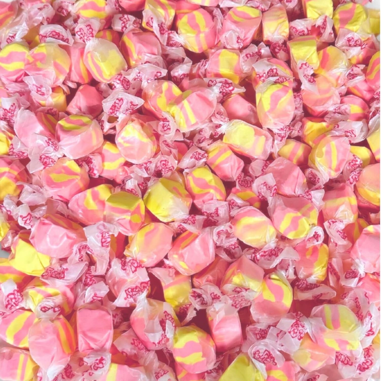 Strawberry Banana Saltwater Taffy Chewy Candies Fruity Flavor Bulk 1 lb ...