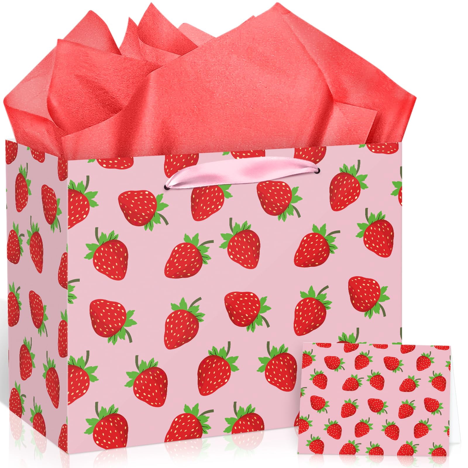 Strawberry Birthday Gift Bag JKF25 Berry Birthday Decoration Sweet ...