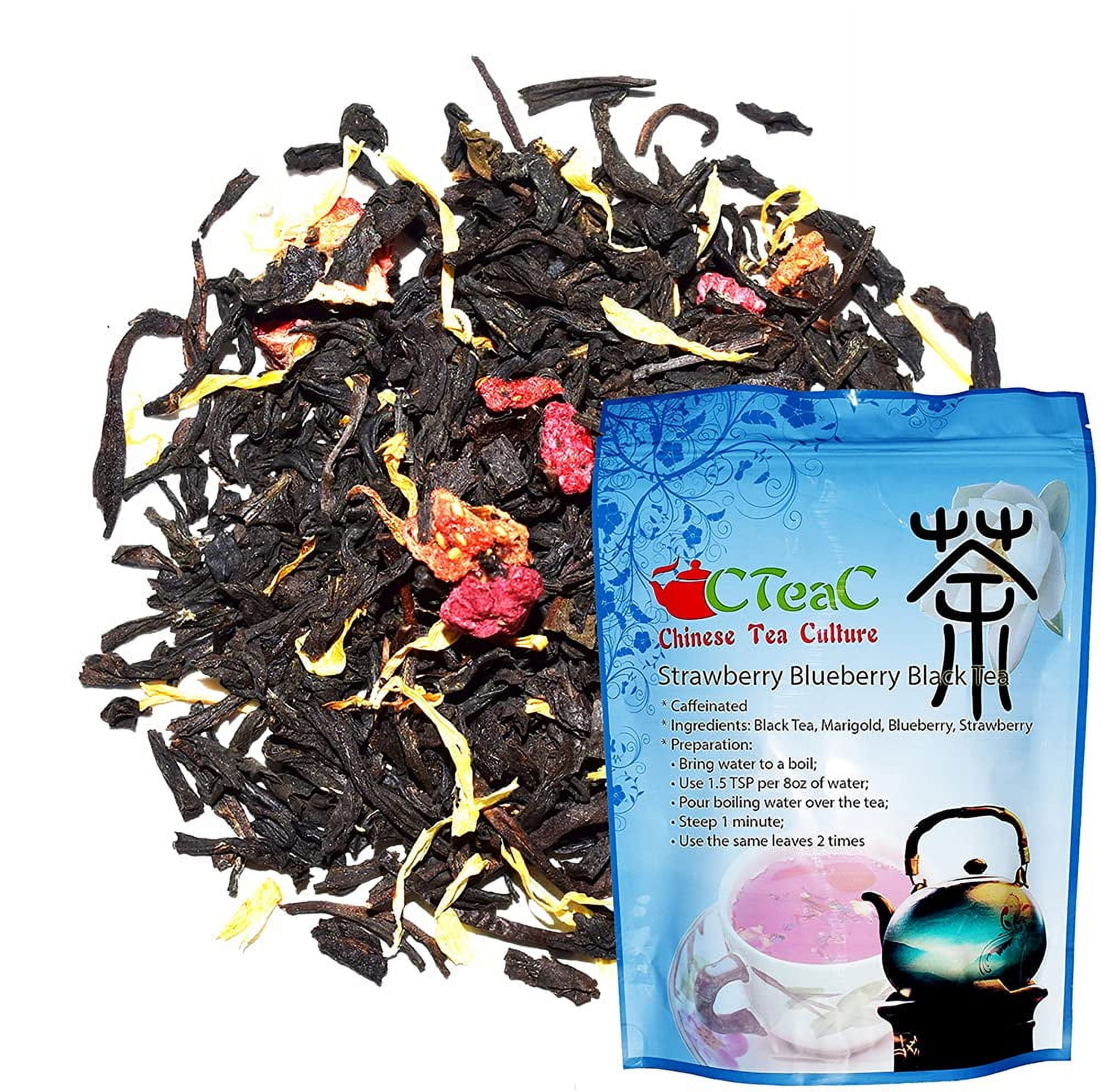Strawberry Black Tea, Caffeinated, Loose Leaf Tea - 8oz - Walmart.com