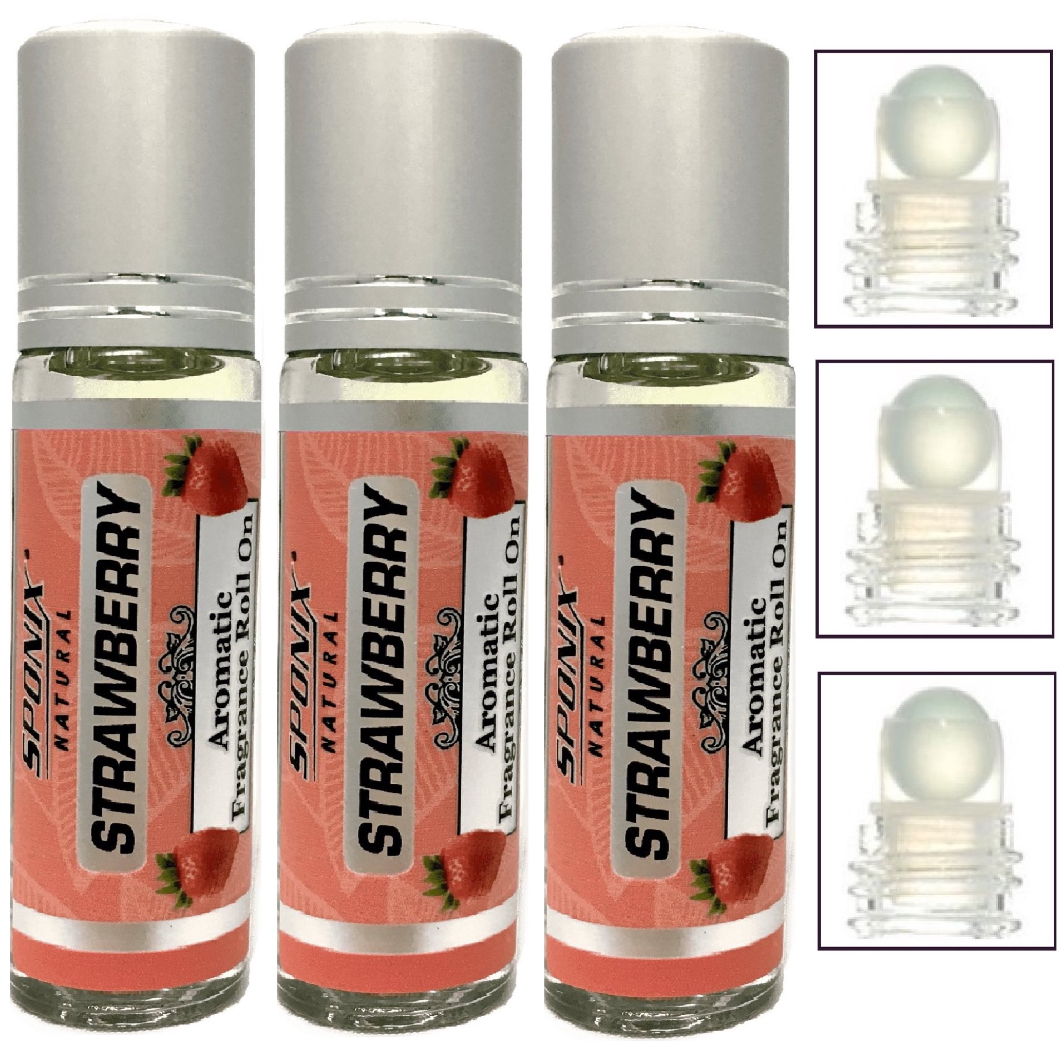 Strawberry Body Roll on 10 mL / 0.33 Oz (Pack of 3) - Fragrance Oil ...