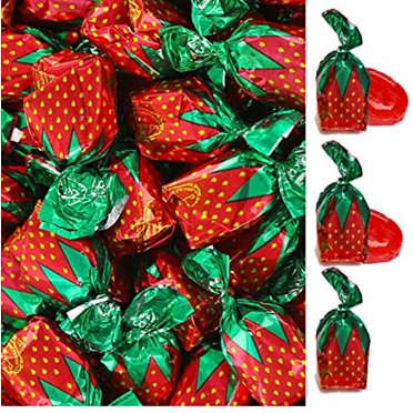 Individually Wrapped Strawberry Filled Hard Candies, Fruity Flavor, 5 ...