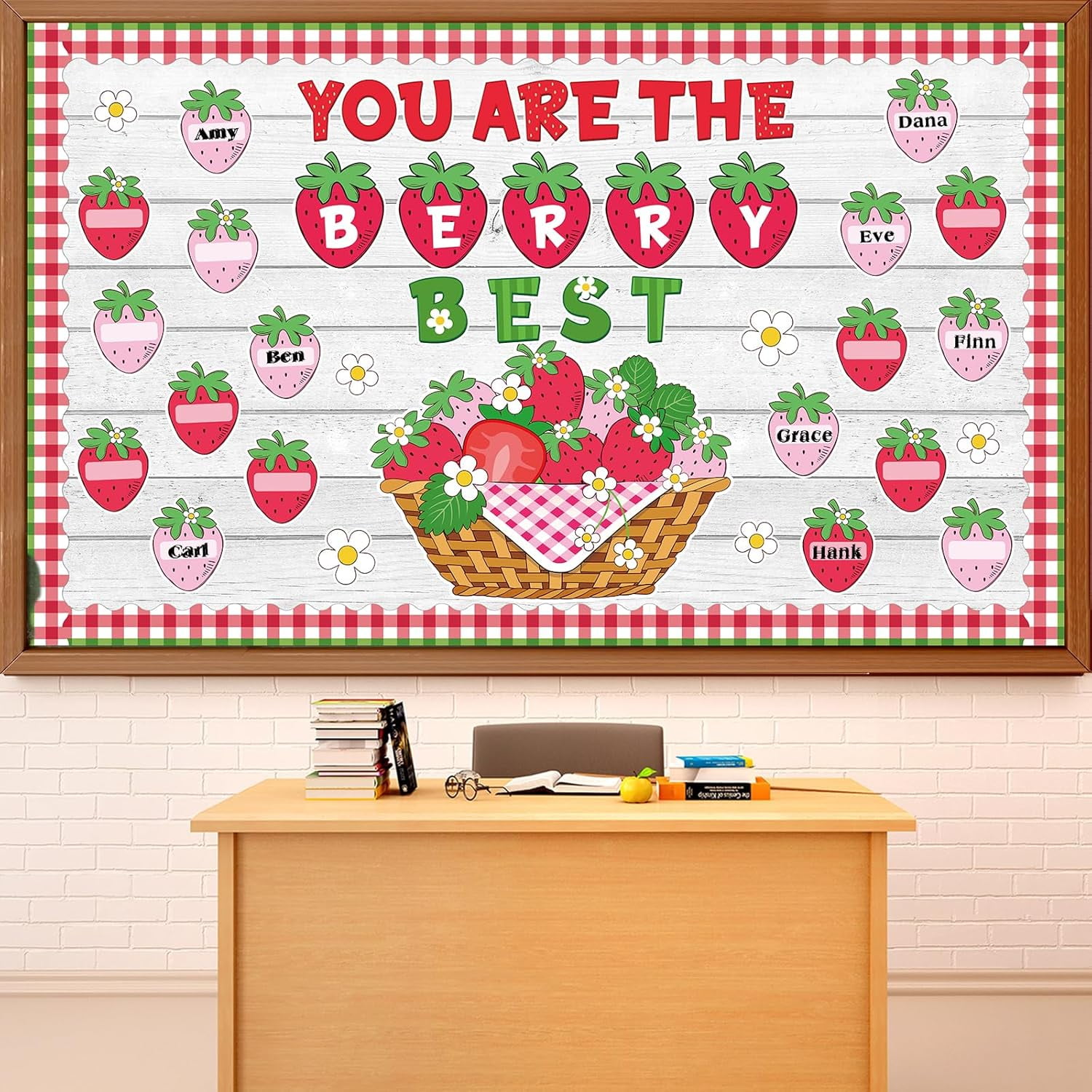 Strawberry Bulletin Board Set Back to School Classroom Decorations ...
