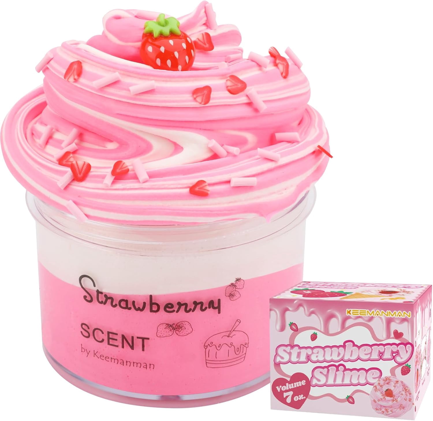 Strawberry Butter Slime, 7 oz. Scented Slime Kit Toys Cute Preppy Stuff ...