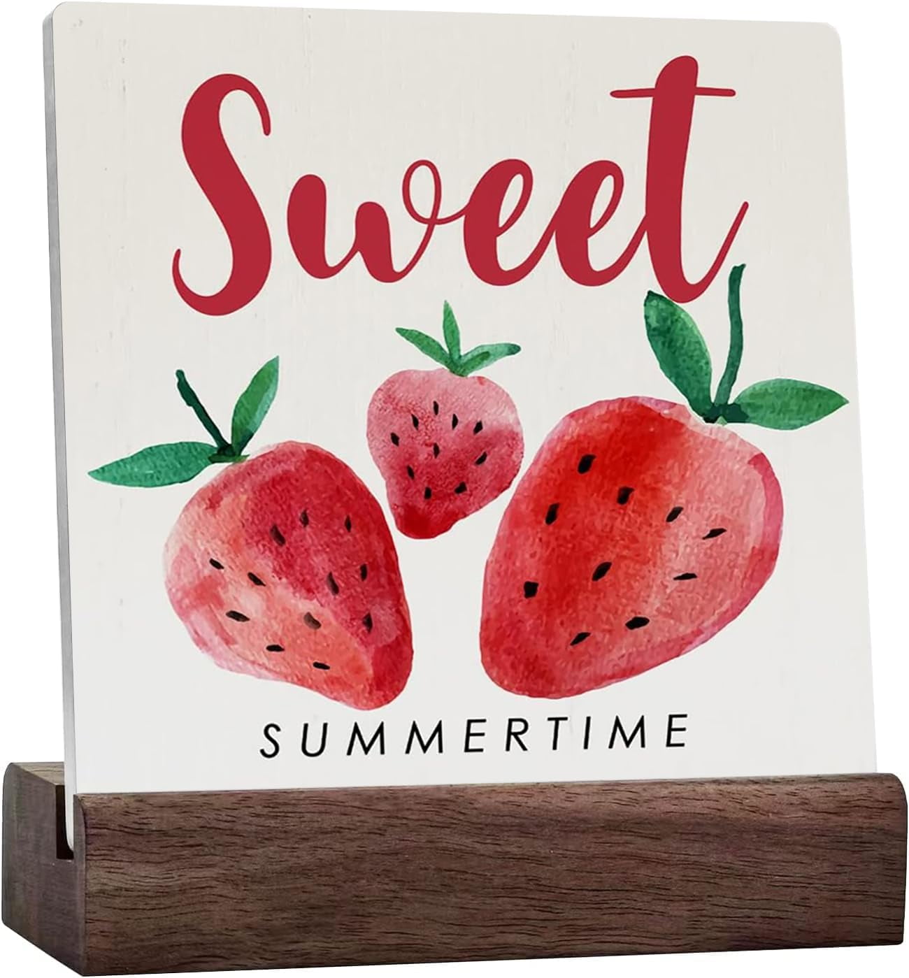 Strawberry Ceramic Table Sign Rustic Summertime Strawberries Ceramic ...