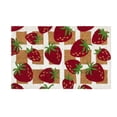 Strawberry Checkered Doormat Cute Red Fruit Welcome Non Slip Dirt ...