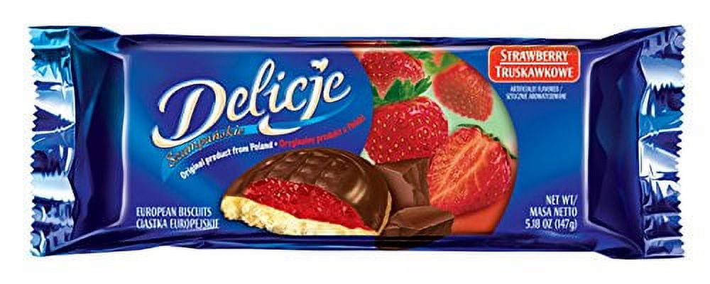 Strawberry Cookie (147g/5.18 Oz.) (Strawberry Jaffa Cake Style Biscuits ...