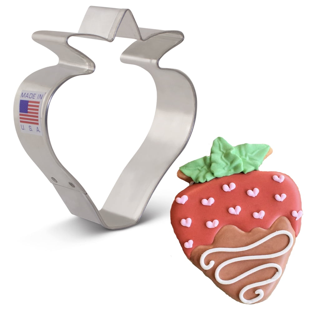 Strawberry Cookie Cutter, 3.5" Made in USA by Ann Clark - Walmart.com