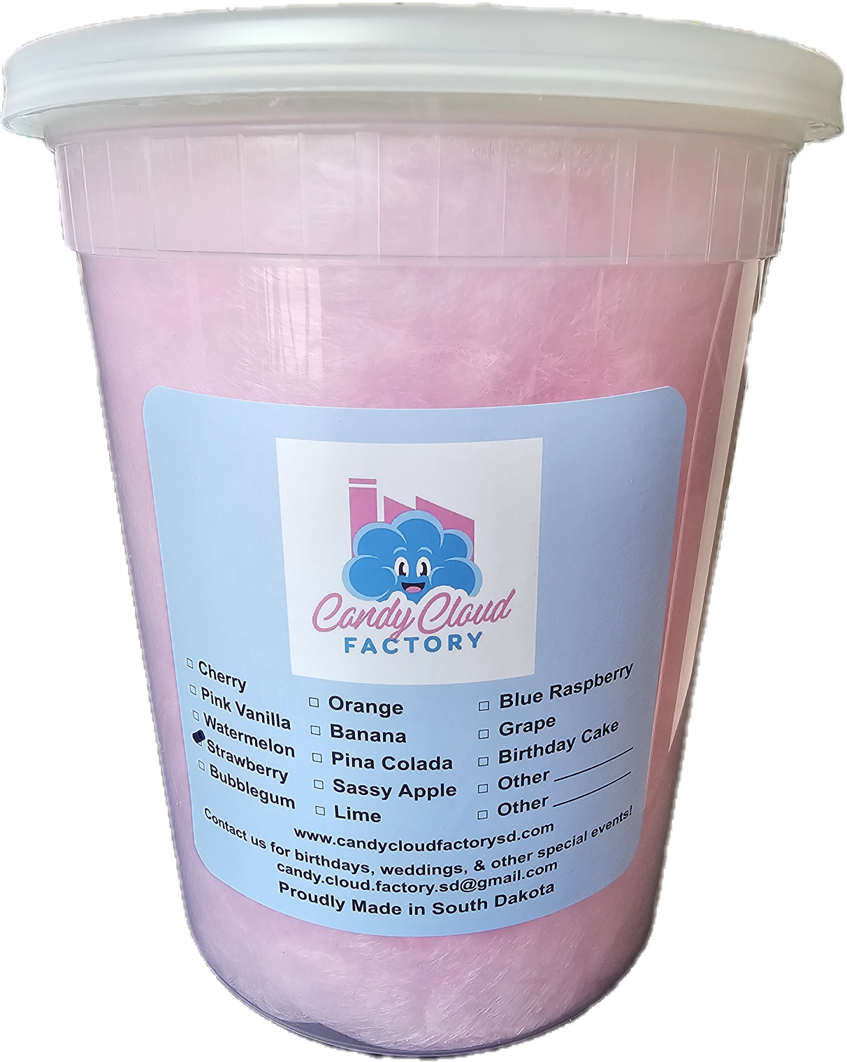 Strawberry Cotton Candy Container - Walmart.com
